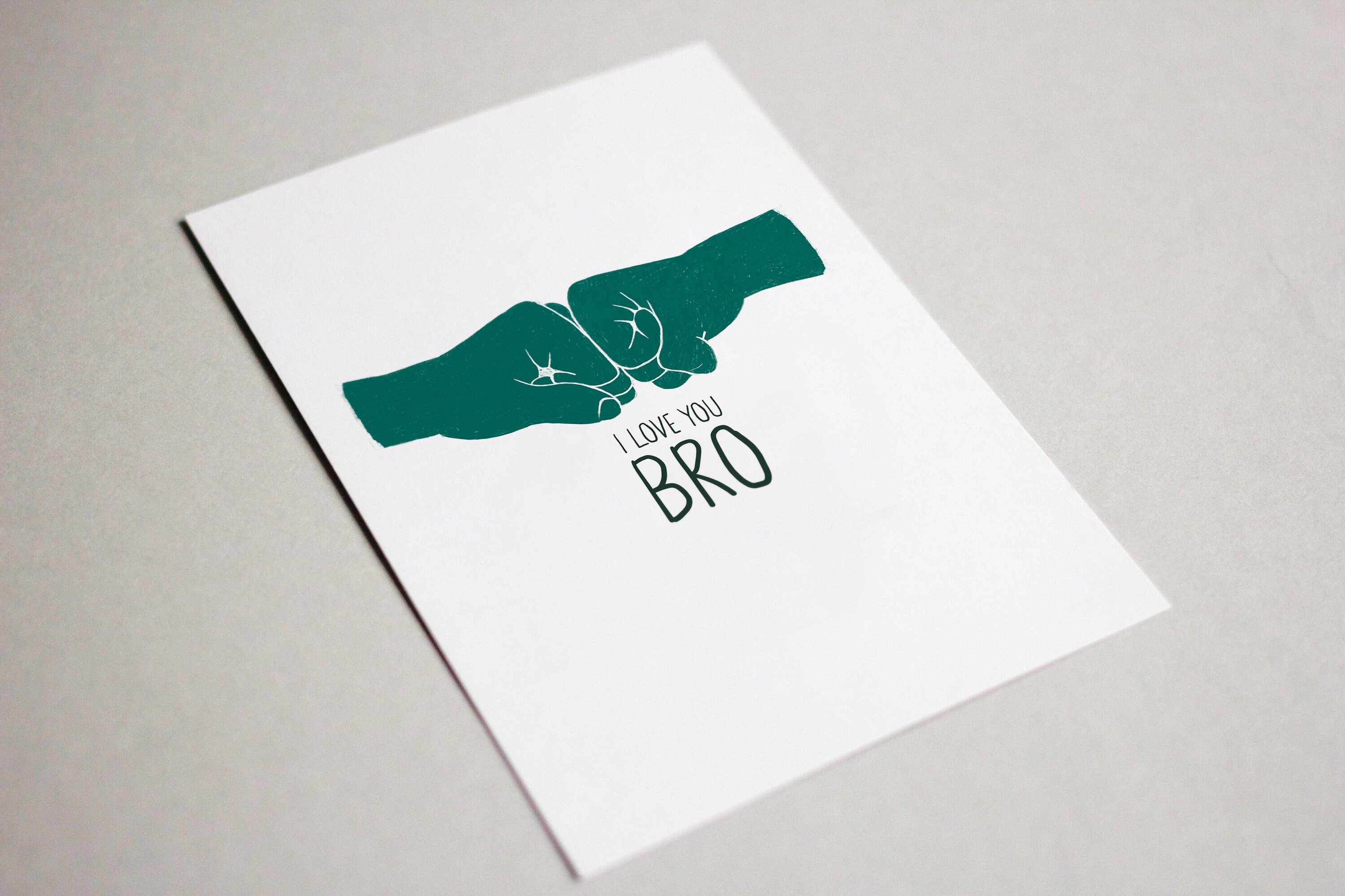 I Love You BRO, Bro Cards, Greeting Card, Cards for Men, Playful ...