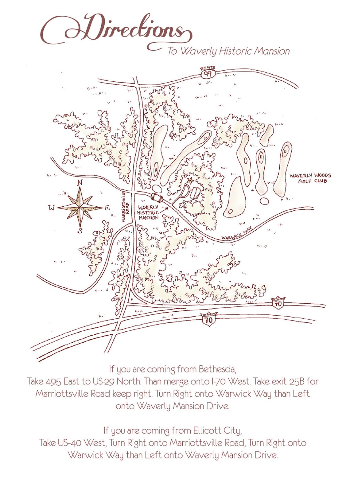 Custom Illustrated Wedding Map DIY Printable Wedding Map - Etsy