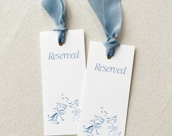 Wedding Reserved Seat Tag, Personalised Seat Holder, Reserved Seat Tag ...