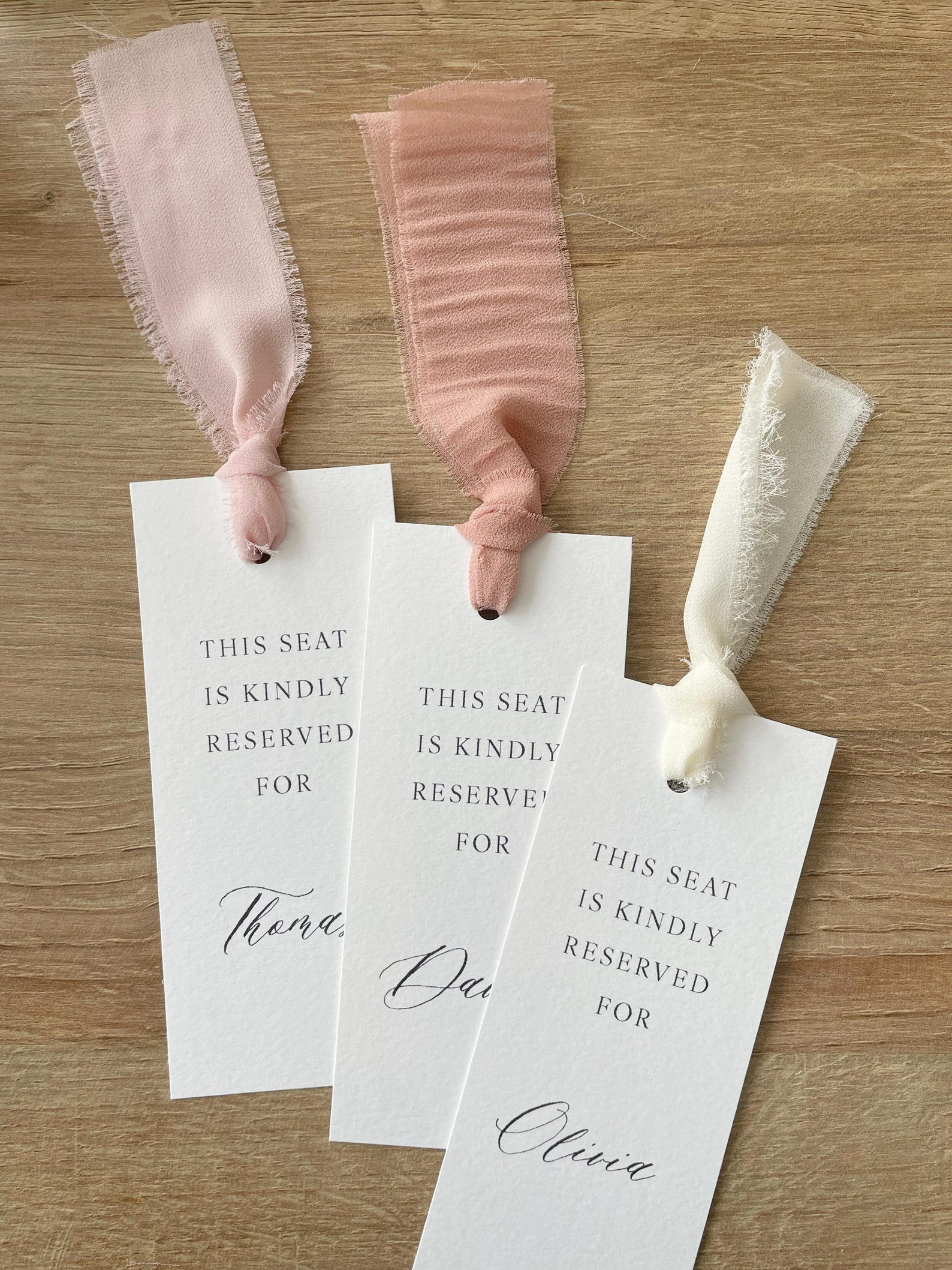 Wedding Reserved Seat Tag, Personalised Seat Holder, Reserved Seat Tag ...