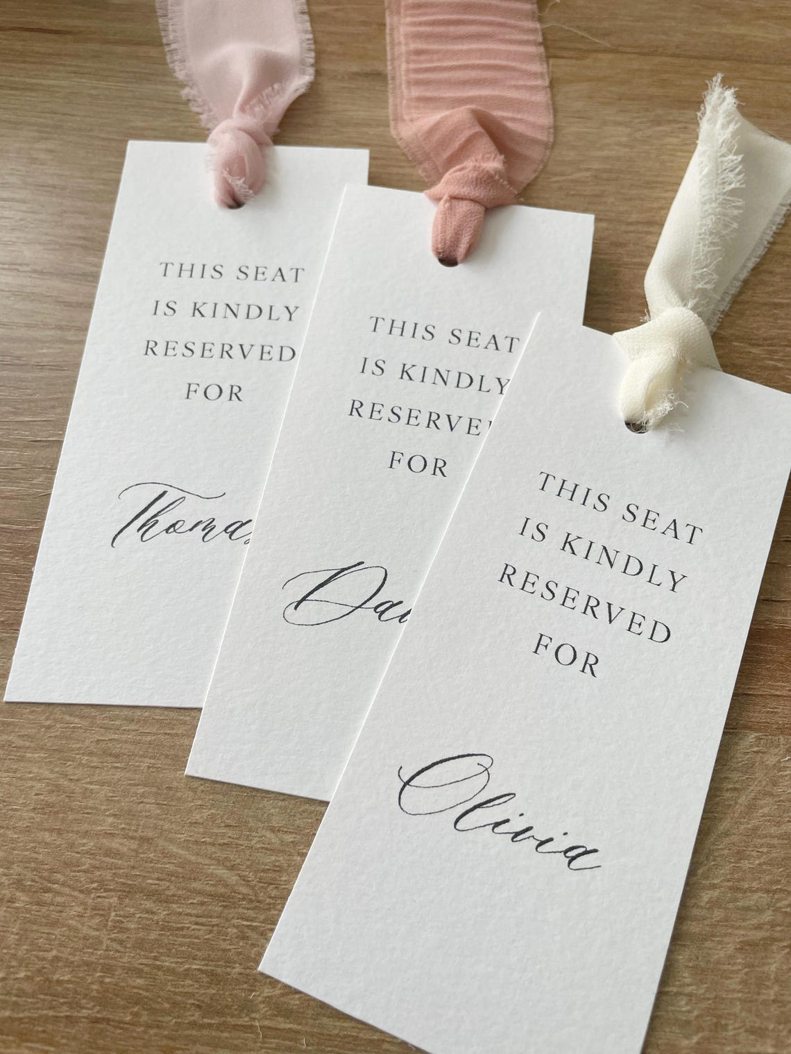 Wedding Reserved Seat Tag, Personalised Seat Holder, Reserved Seat Tag ...
