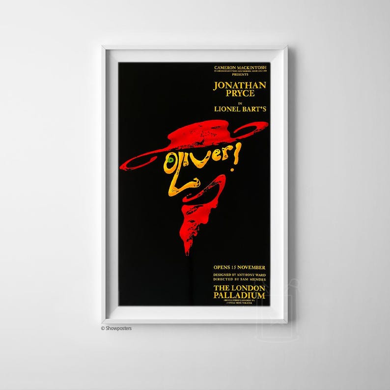 Original 1994 West End Theatre Poster for Oliver in Excellent Condition ...