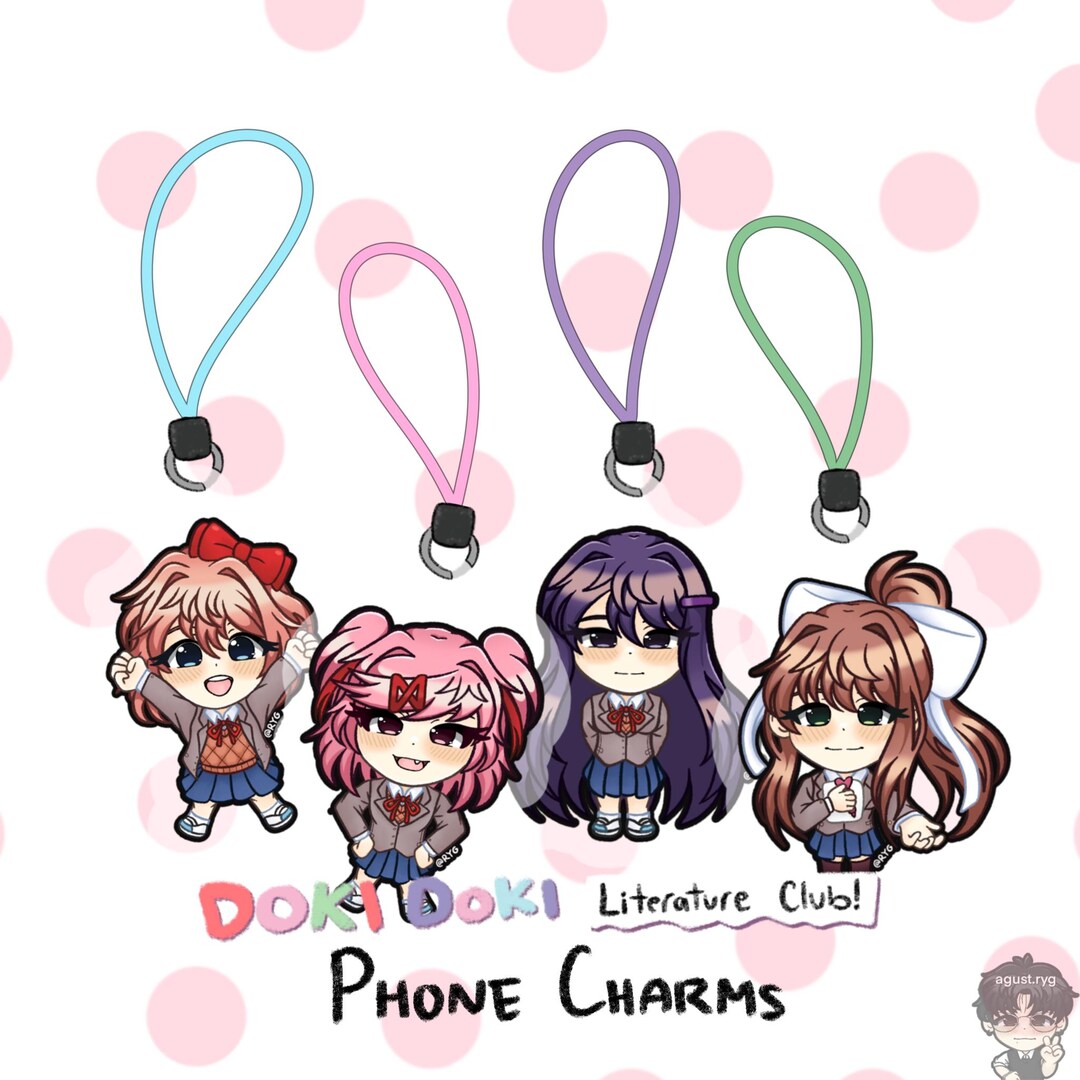 DDLC Inspired Phone Charms - Etsy