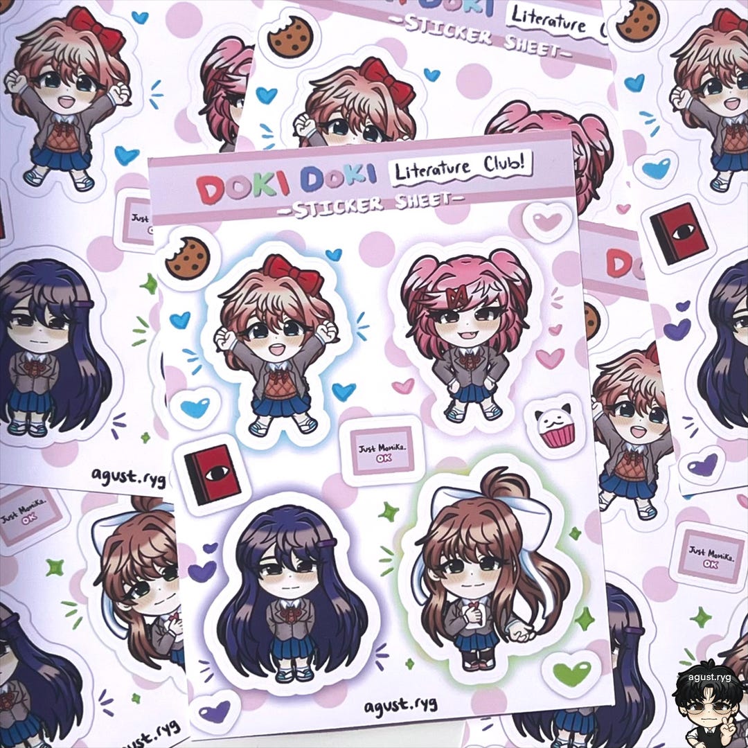 DDLC Inspired Stickers - Etsy