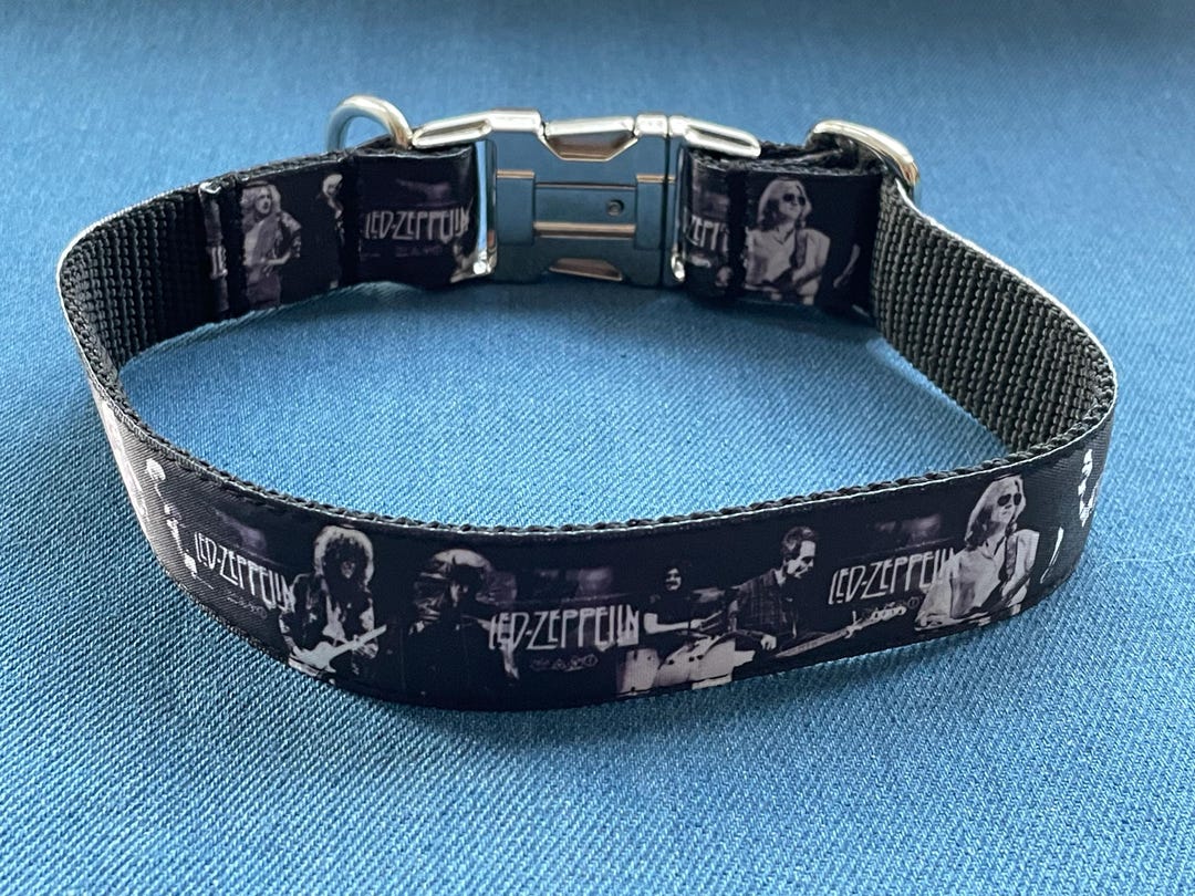 Handmade Unofficial Led Zeppelin Band Dog Collar (and Optional Matching ...