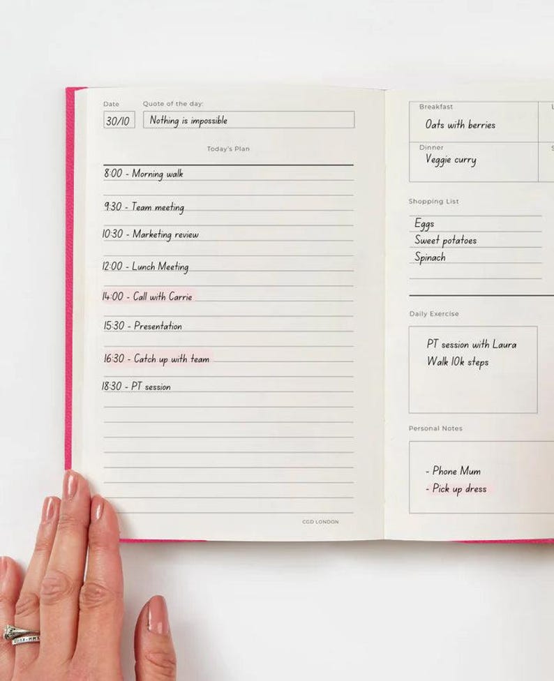 Daily Planner 2026 - Getting Stuff Done Planner - Luxury Weekly Daily ...