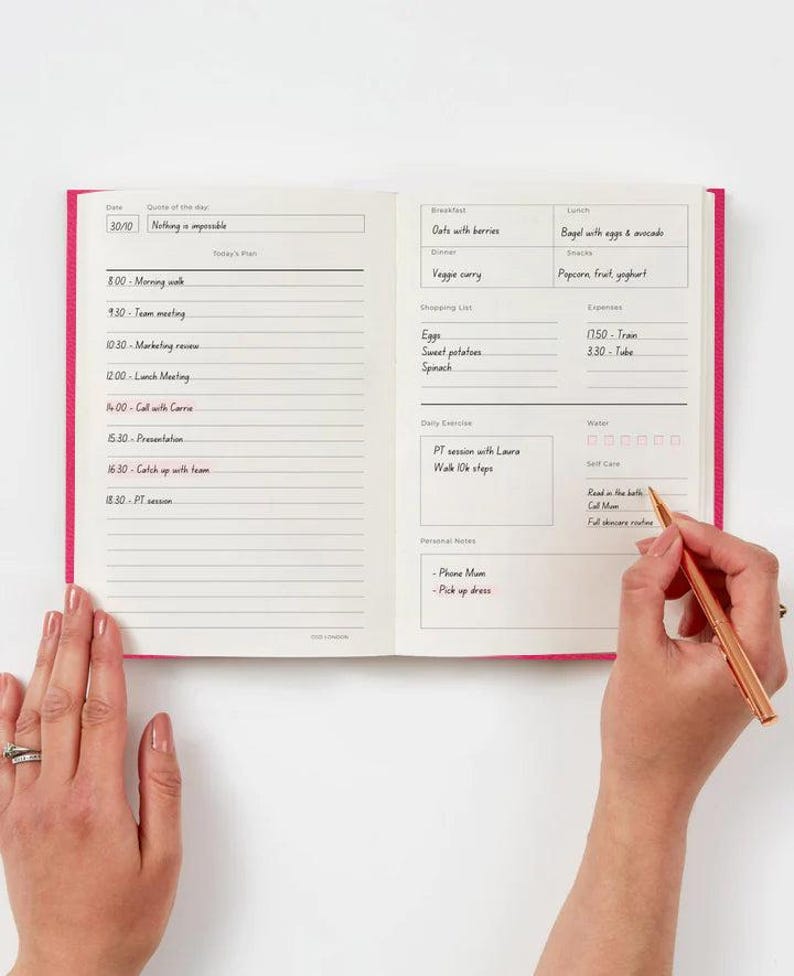 Daily Planner 2026 - Getting Stuff Done Planner - Luxury Weekly Daily ...