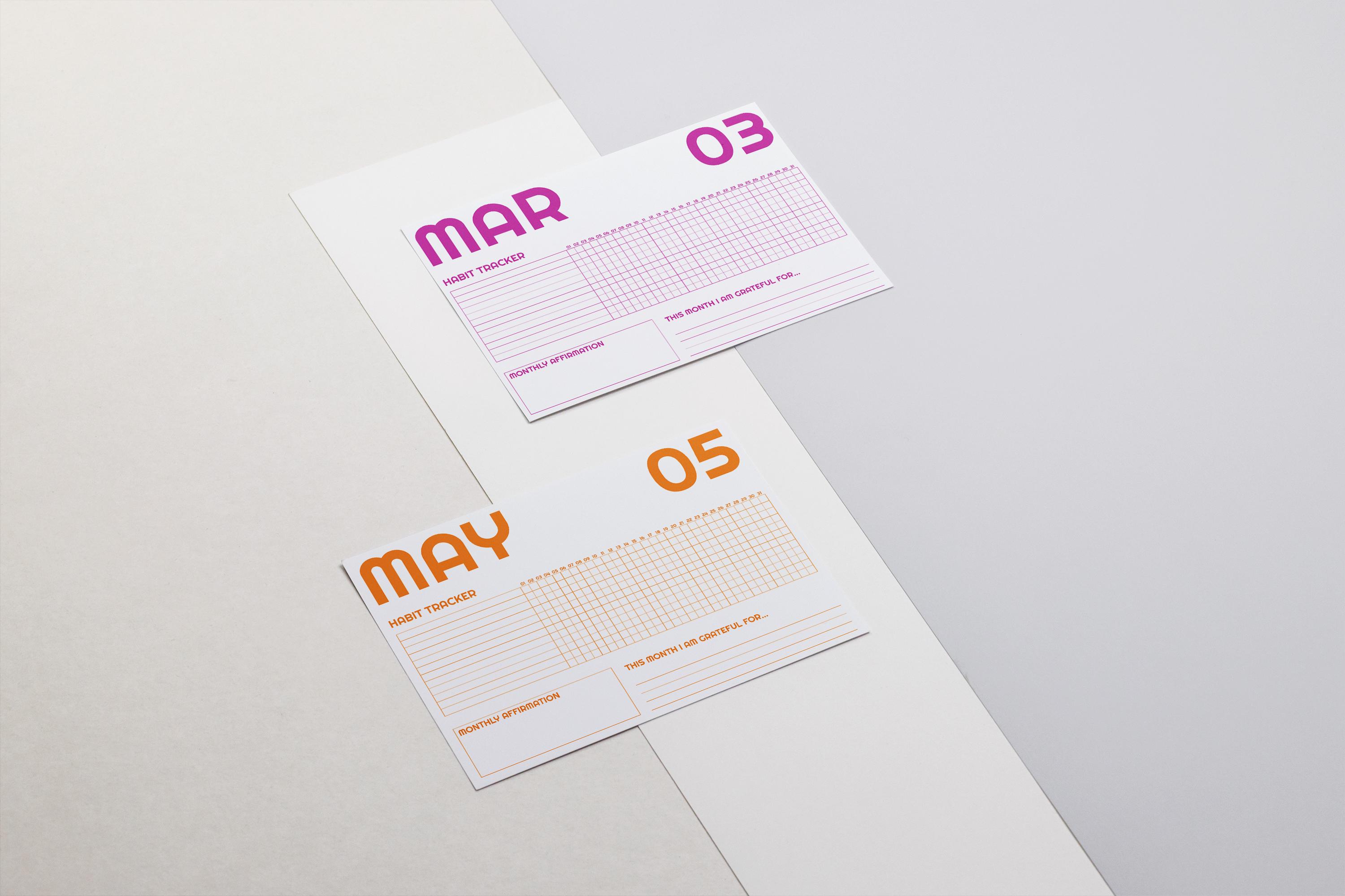 2025 Printable Calendar & Habit Tracker | Minimalist Planner for Self ...