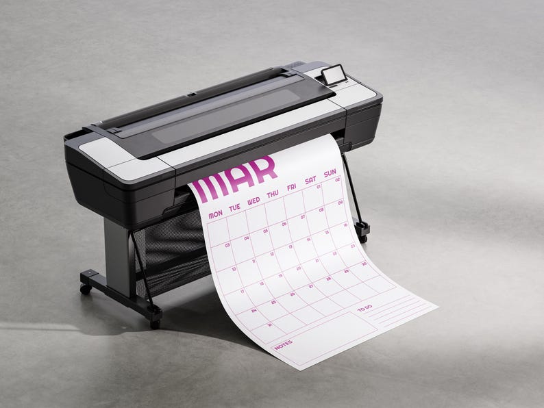 2025 Printable Calendar – A3 & A4 Sizes, Monday Start, Minimalist ...