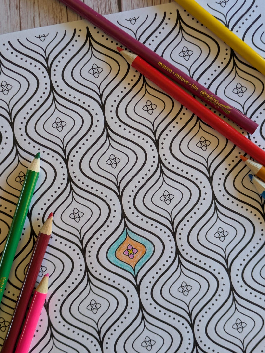 Printable Coloring Page for Adults & Kids – Instant Download PDF ...