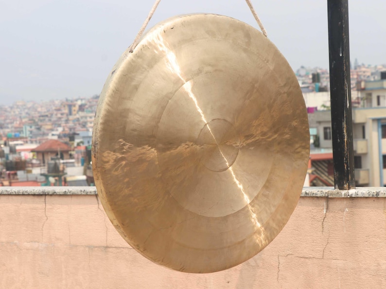 Handmade Nepalese Gong With Stand and Mallet - Deep Sound Healing Gong ...