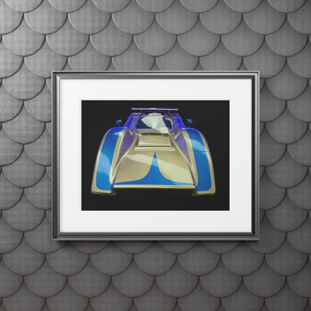 Race Car Fine Art Print | Stylish Passepartout Frame | Car Wall Decor ...