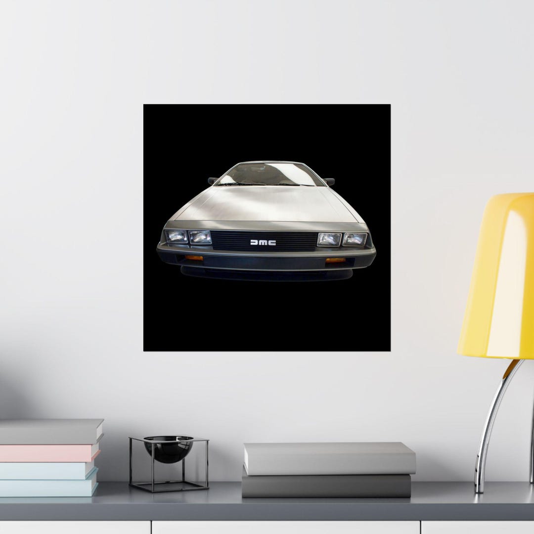 Vintage Delorean Car Poster | Retro Wall Art, DMC Delorean Decor ...