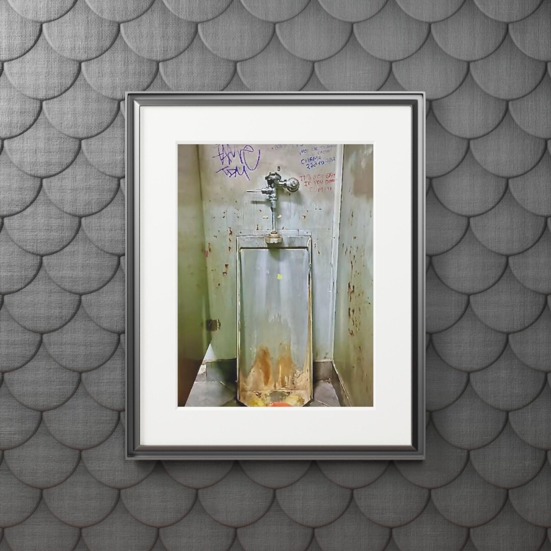 Framed Rusted Urinal Fine Art Print | Modern Bathroom Decor | Unique ...