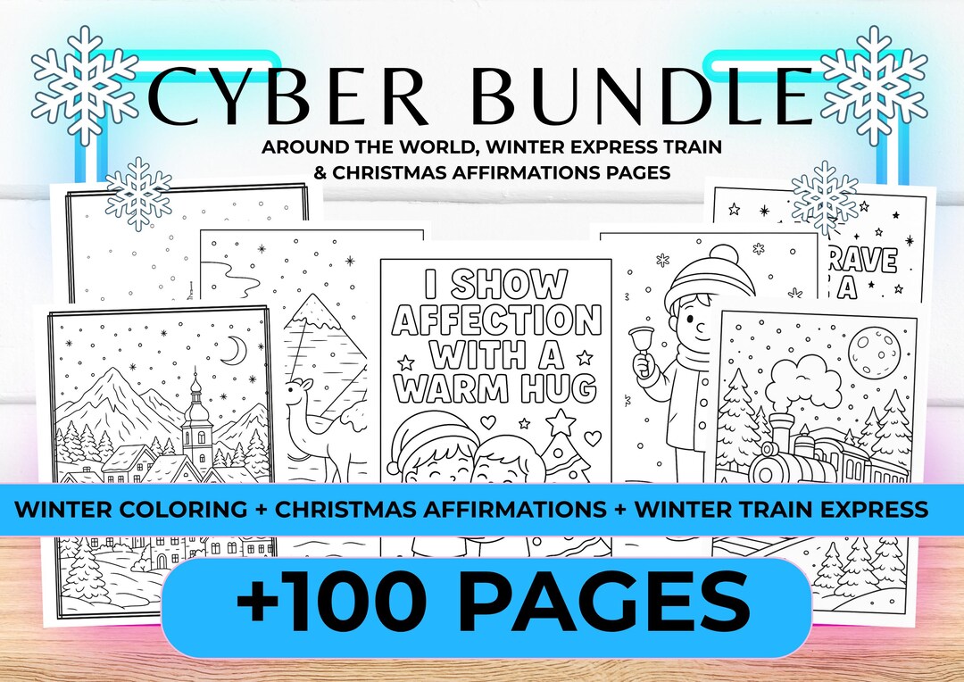 Winter Coloring Pages for Kids | Christmas Affirmations, Winter Express ...