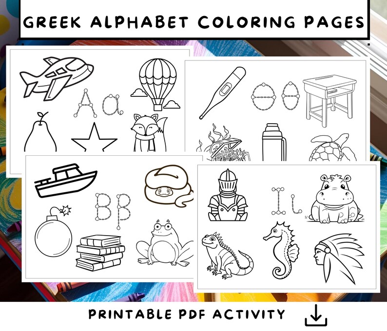 Greek Learning Pack: Alphabet, Days, Months, Vehicles (printable PDF ...