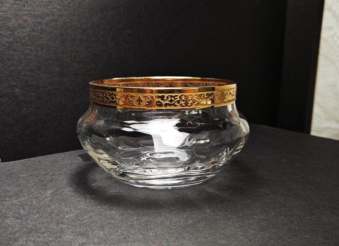 Lenox Crystal Autumn Pattern 4 Inch Bowl, 24K Gold Pattern Trim ...