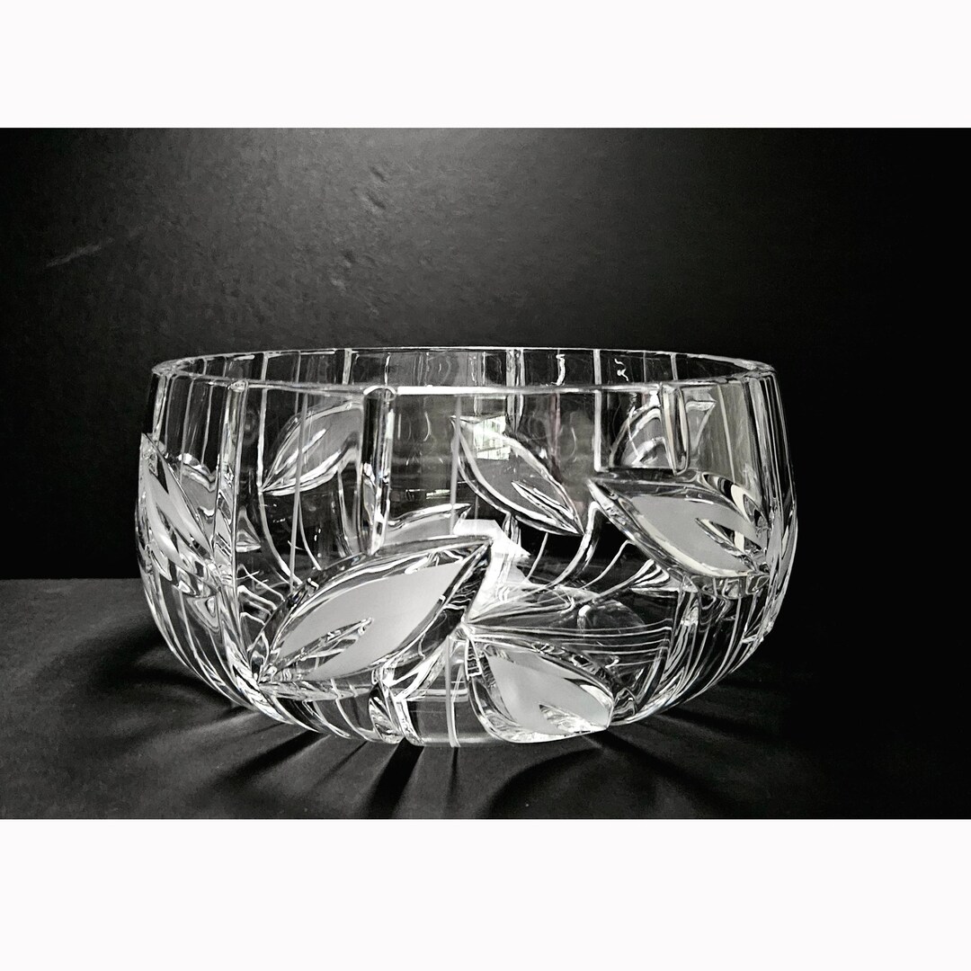 Vintage Zawiercie Crystal Bowl, Wilanow Pattern, 24% Leaded Crystal - Etsy