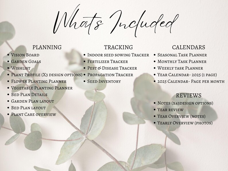 Printable Garden Planner 2025: Seed Inventory & Tracker (digital ...