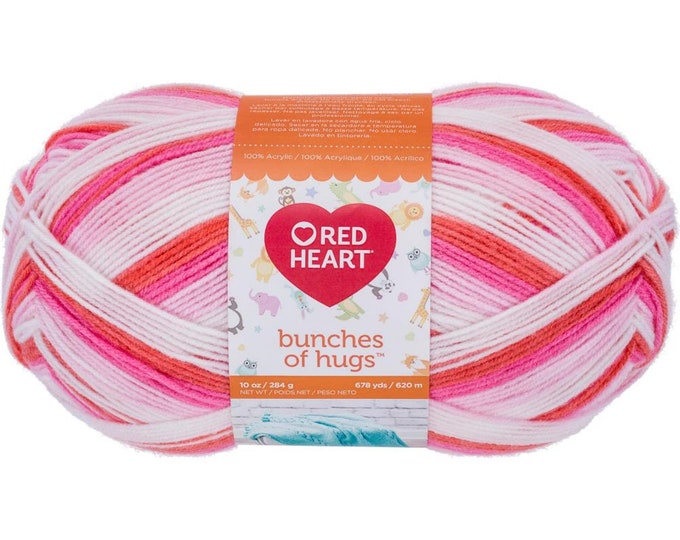 Variegated Pink Red Heart Bunches of Hugs Yarn Princess 6327 - Etsy