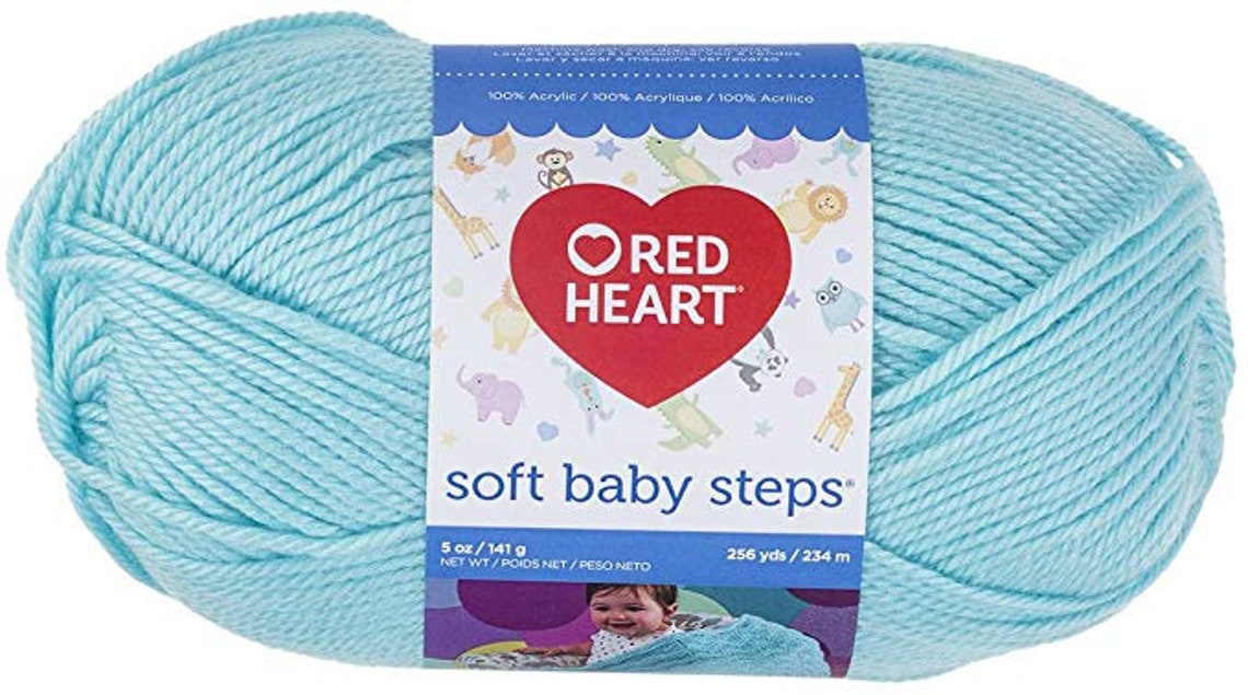 Aqua Blue 9505 Red Heart Soft Baby Steps Yarn - Etsy