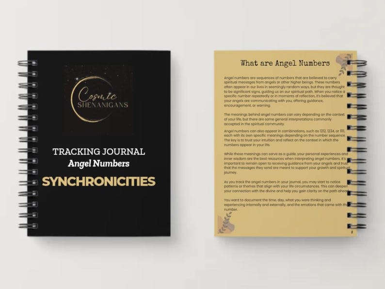 Angel Number Tracking Journal | Synchronicities Log | Spiritual ...