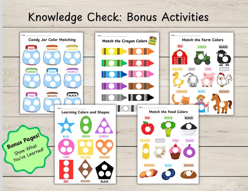 Color Recognition Worksheets, Dot Marker Activity, Dot-a-dot Worksheet ...