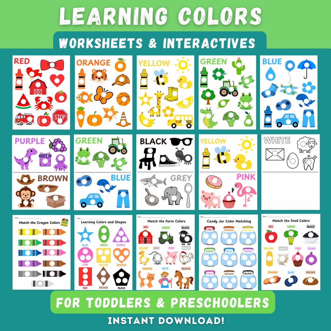 Color Recognition Worksheets, Dot Marker Activity, Dot-a-dot Worksheet ...