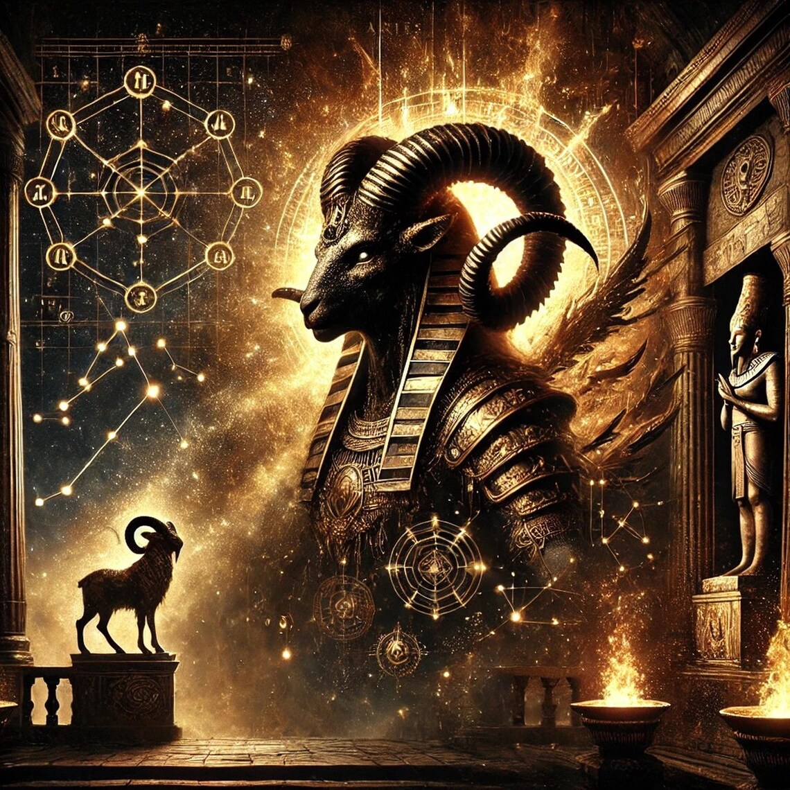 Aries Zodiac Art: Egyptian Ram Fantasy Print (digital Download) - Etsy