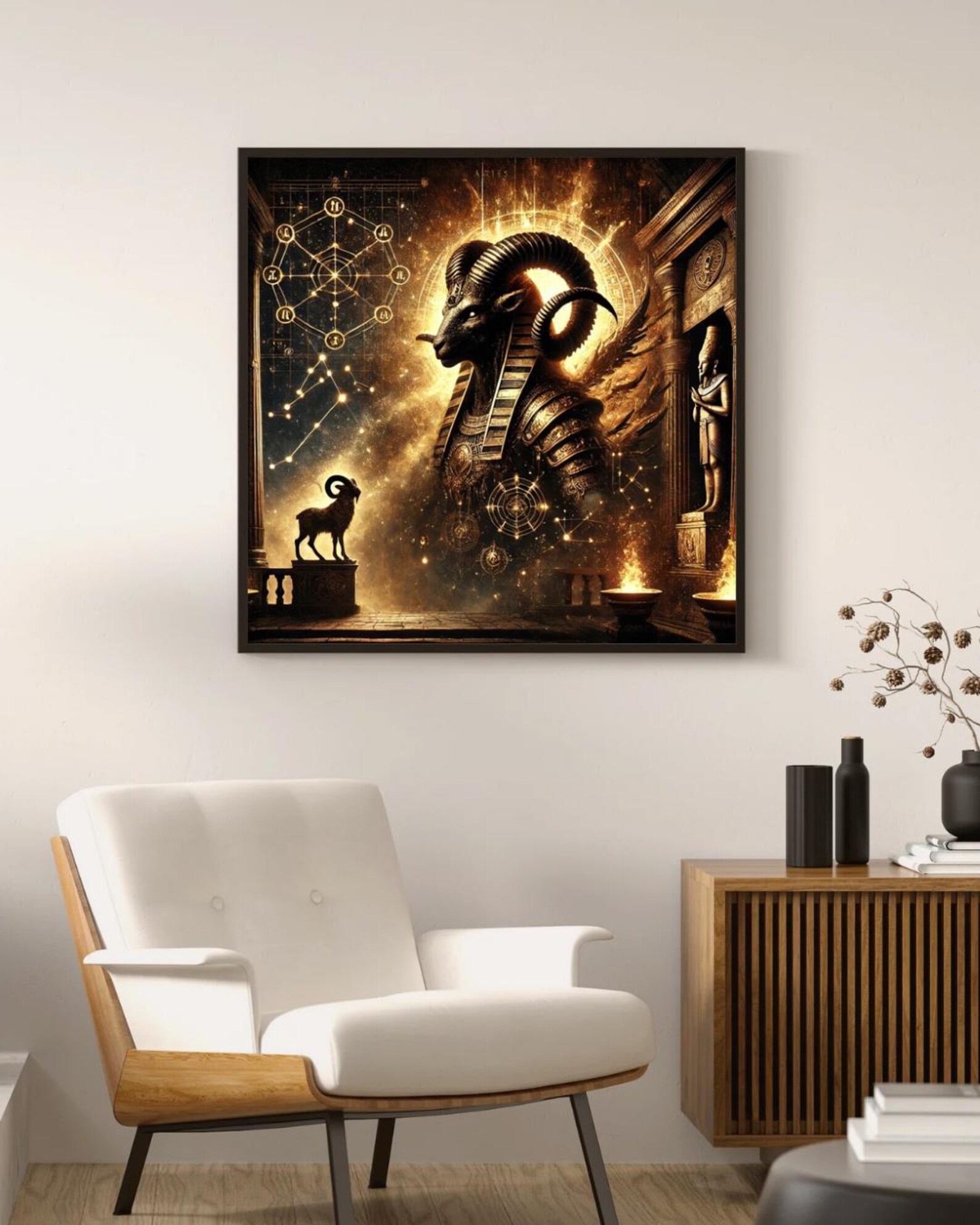 Aries Zodiac Art: Egyptian Ram Fantasy Print (digital Download) - Etsy