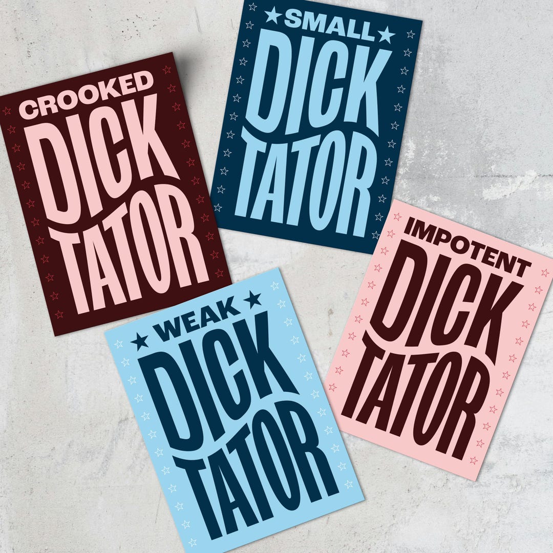 Dictator | Anti-trump Protest Sign | Progressive, Feminist, Political ...