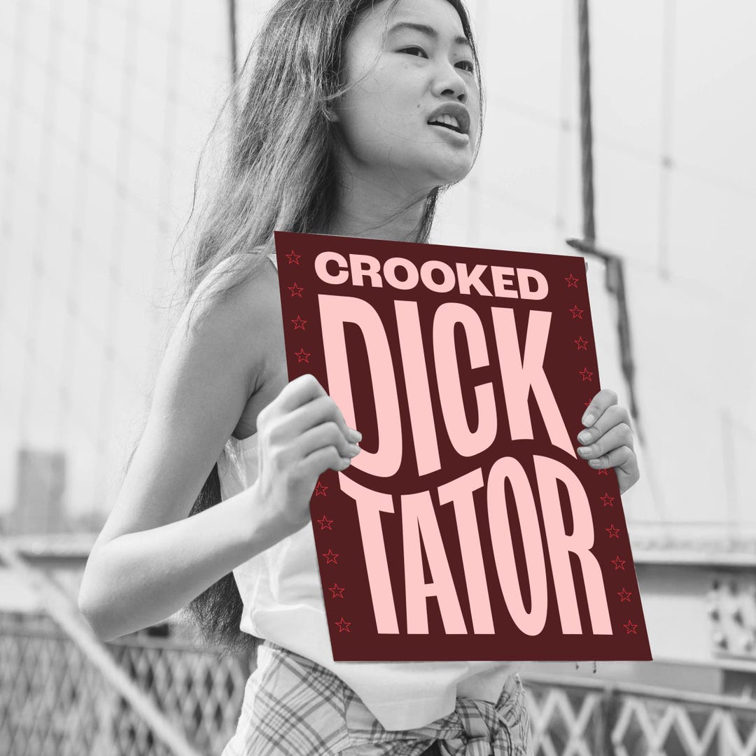 Dictator | Anti-trump Protest Sign | Digital Instant Download ...