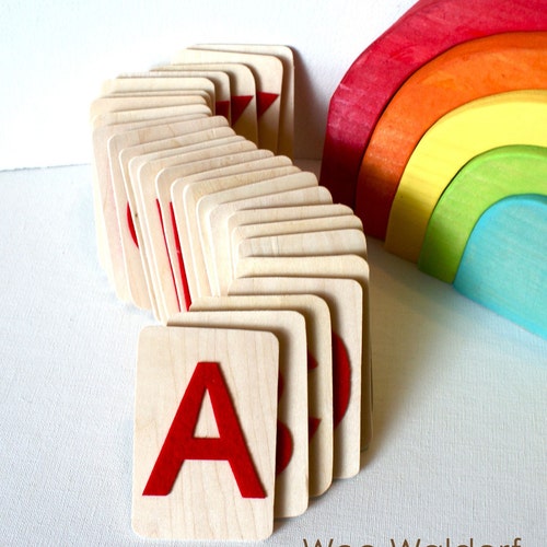 3x5-sandpaper Letters Uppercase Mounted on 3x5 Inch Birch Wood | Etsy
