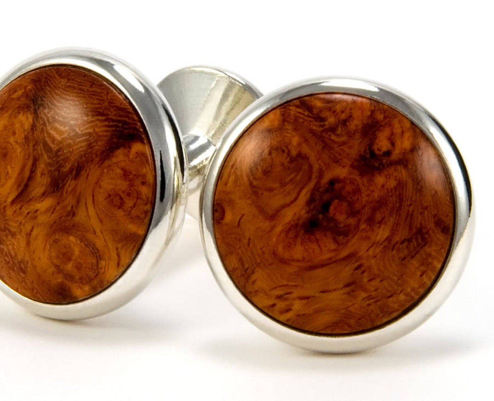 Wooden Cufflinks Gift for Men Amboyna Burl Wood Cufflink Tie | Etsy