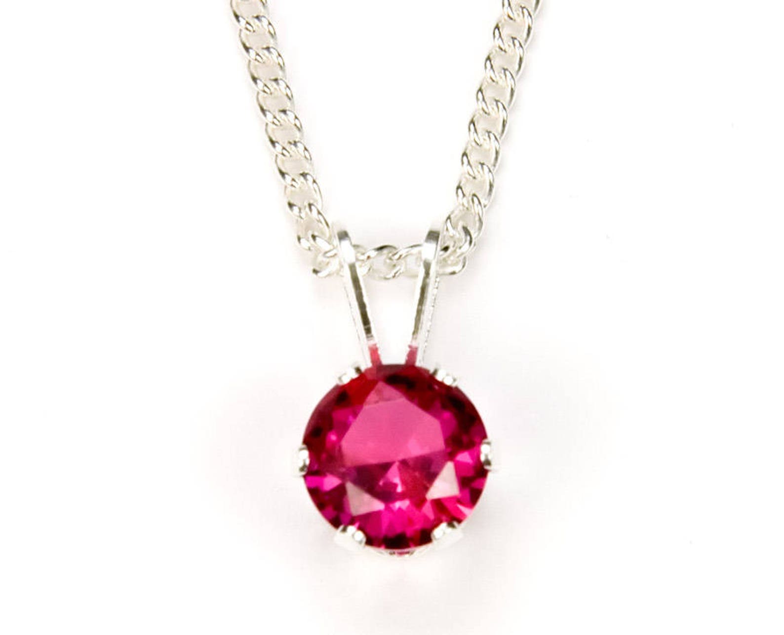 Ruby Necklace Ruby Birthstone Necklaces for Women 925 - Etsy Ireland