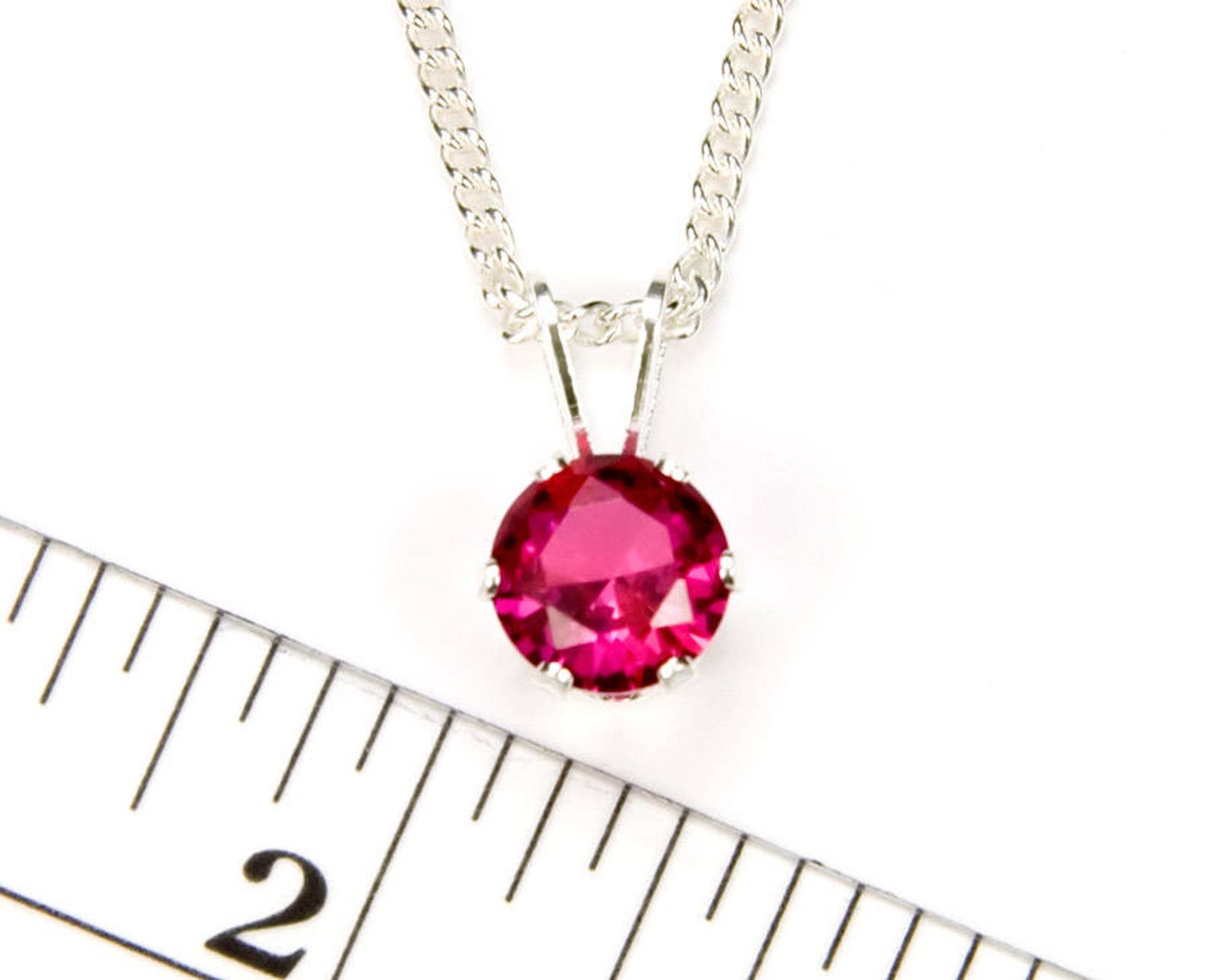 Ruby Necklace Ruby Birthstone Necklaces for Women 925 - Etsy Ireland