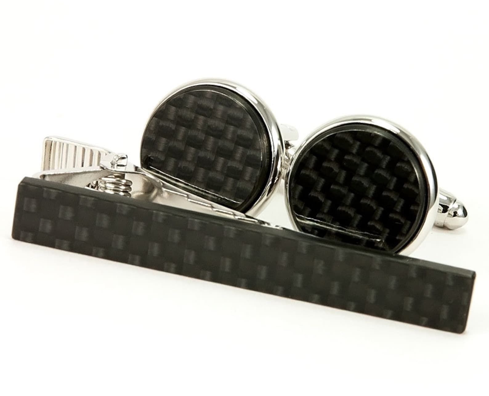 Carbon Fiber Cufflinks Carbon Fiber Cufflink Tie Clip Set | Etsy