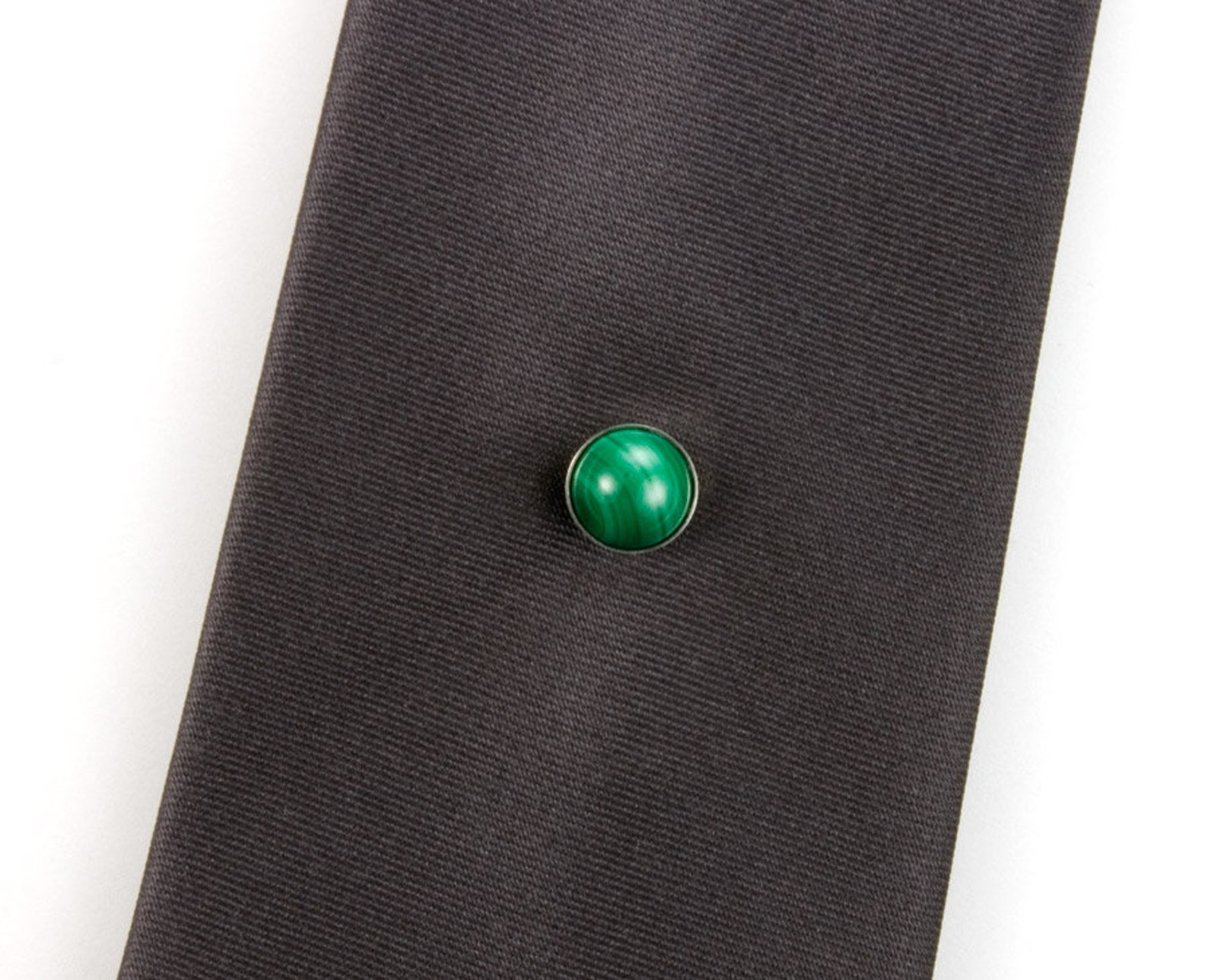 Mens Tie Tack / Lapel Pin Sterling Silver Malachite Tie Tac | Etsy