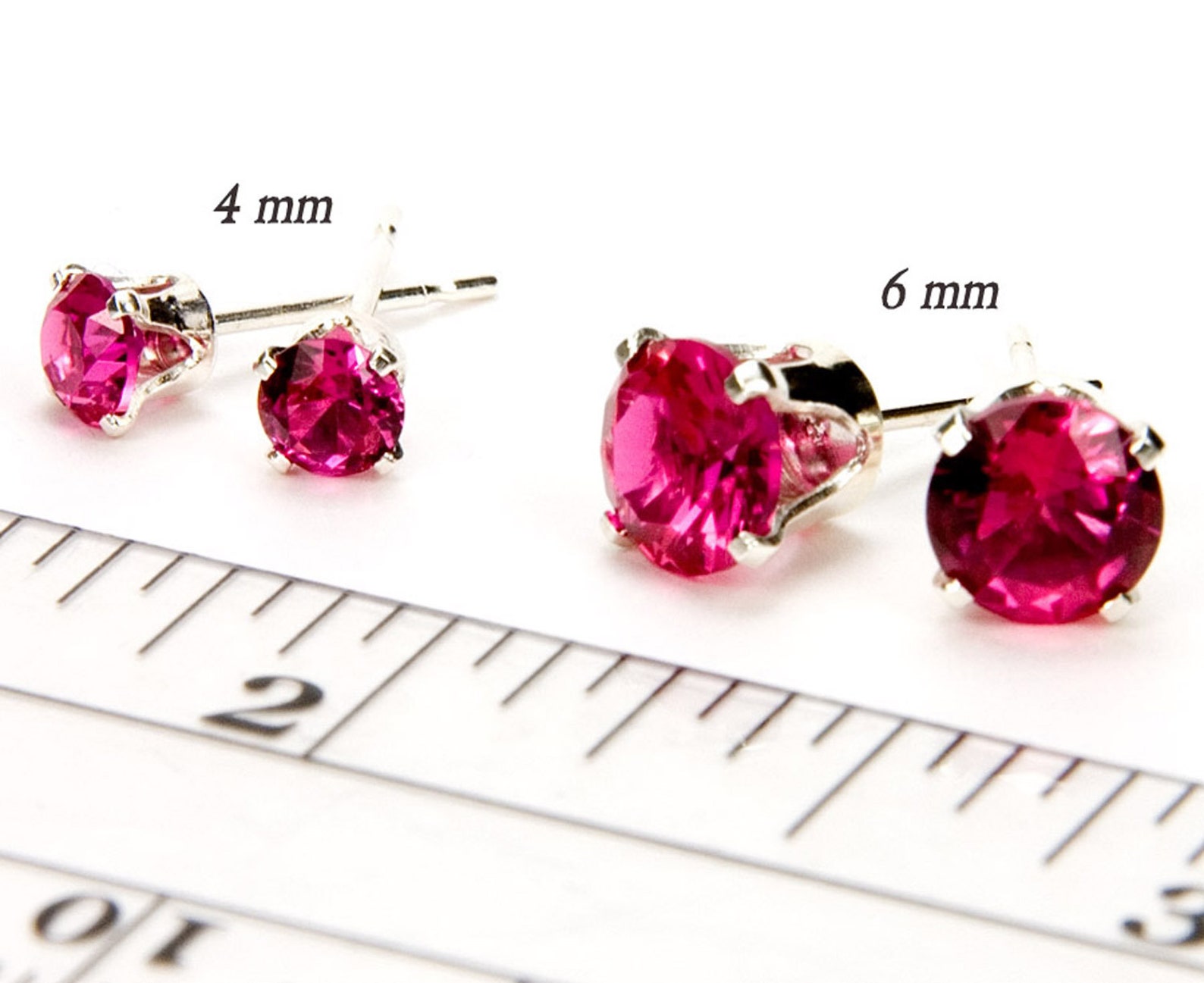 Ruby Stud Earrings with Matching Ruby Pendant Necklace Gift | Etsy