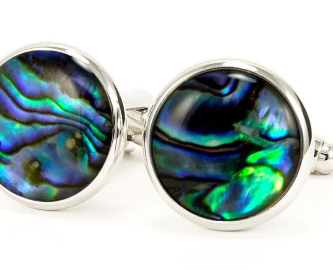 Paua Shell Cufflinks for Men Abalone Jewelry Anniversary Gift | Etsy