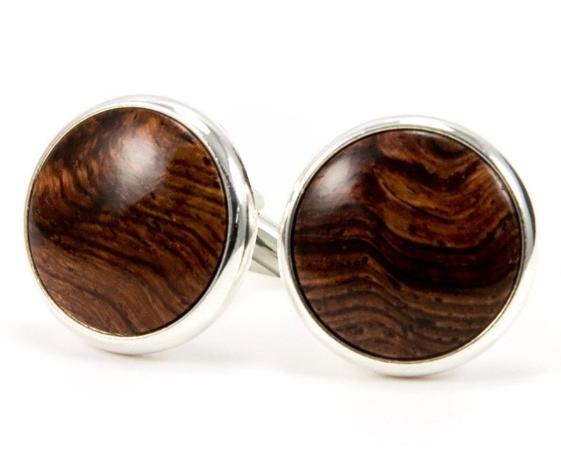 Wood Cufflinks Honduran Rosewood Burl Wooden Cufflinks - Etsy