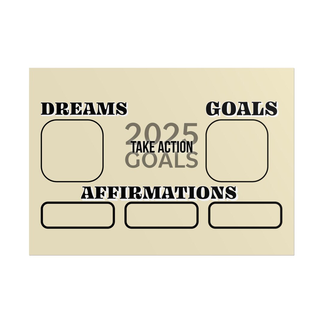 Manifestation Goal Planner Poster, Minimalist Design, Gift for Goal ...