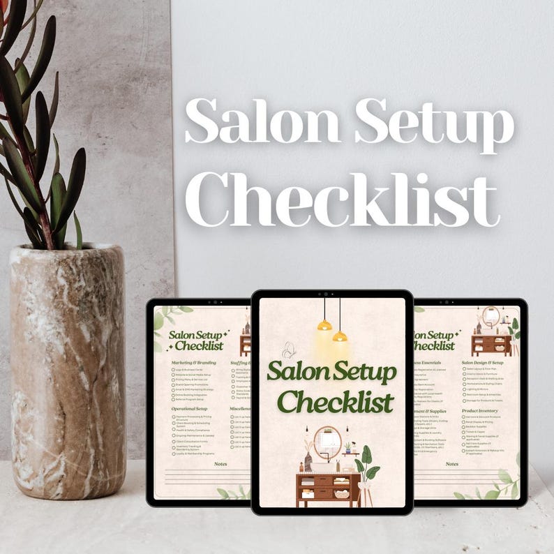Salon Setup Checklist - Etsy