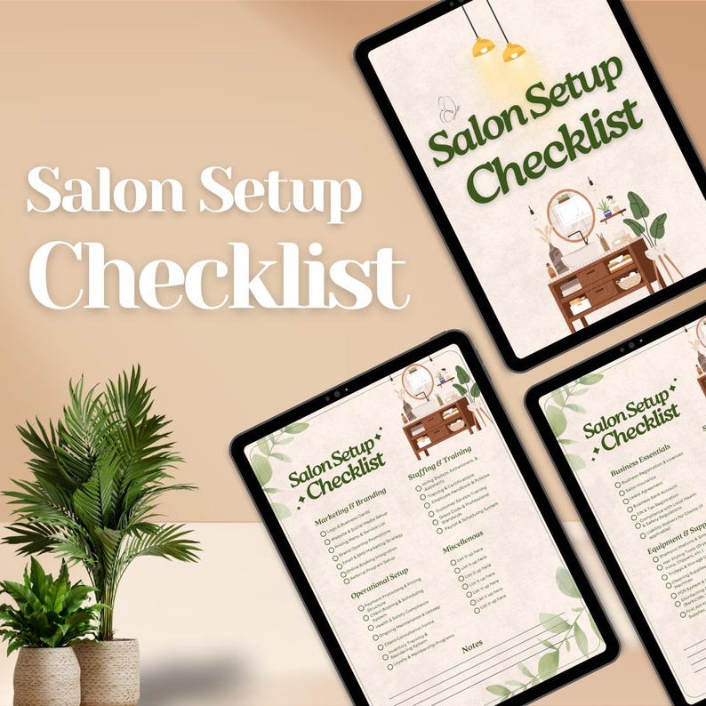 Salon Setup Checklist - Etsy