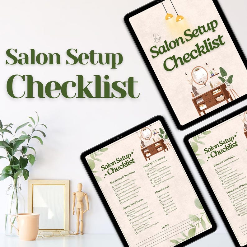Salon Setup Checklist - Etsy