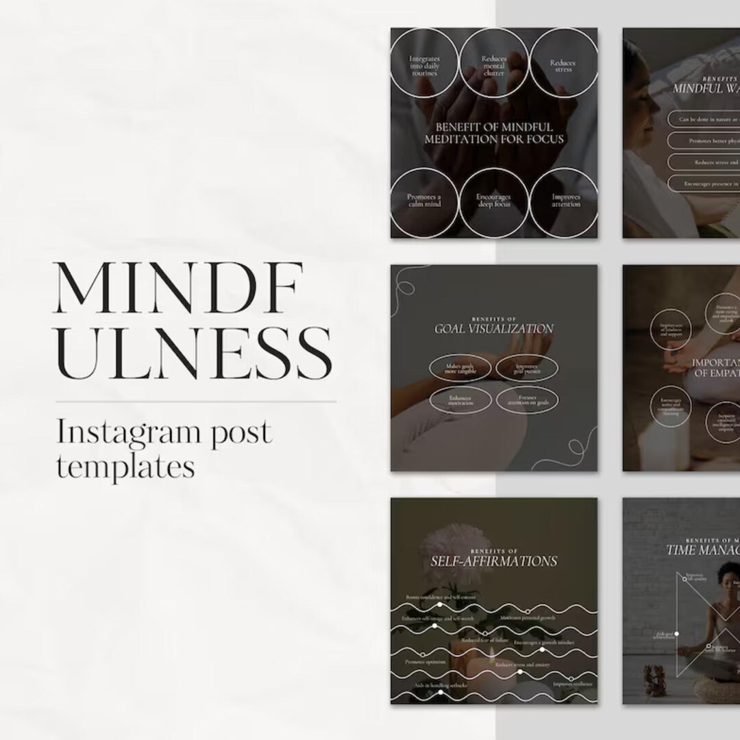 40 Mindfulness Infographic Templates Etsy