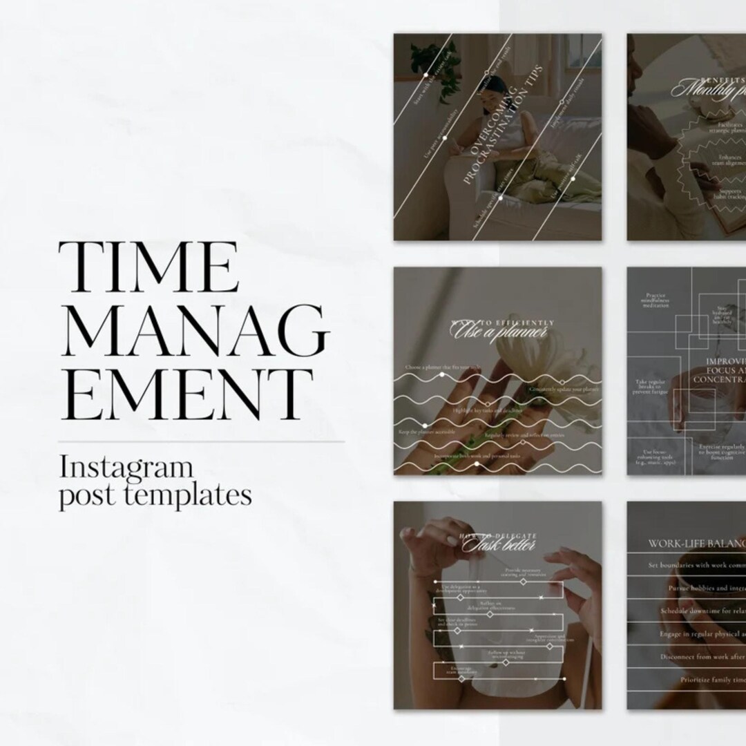 40 Time Management Post Template, Efficiency, Work Templates - Etsy