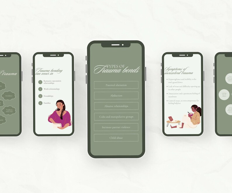 60 Green Trauma Post and Story Templates - Etsy
