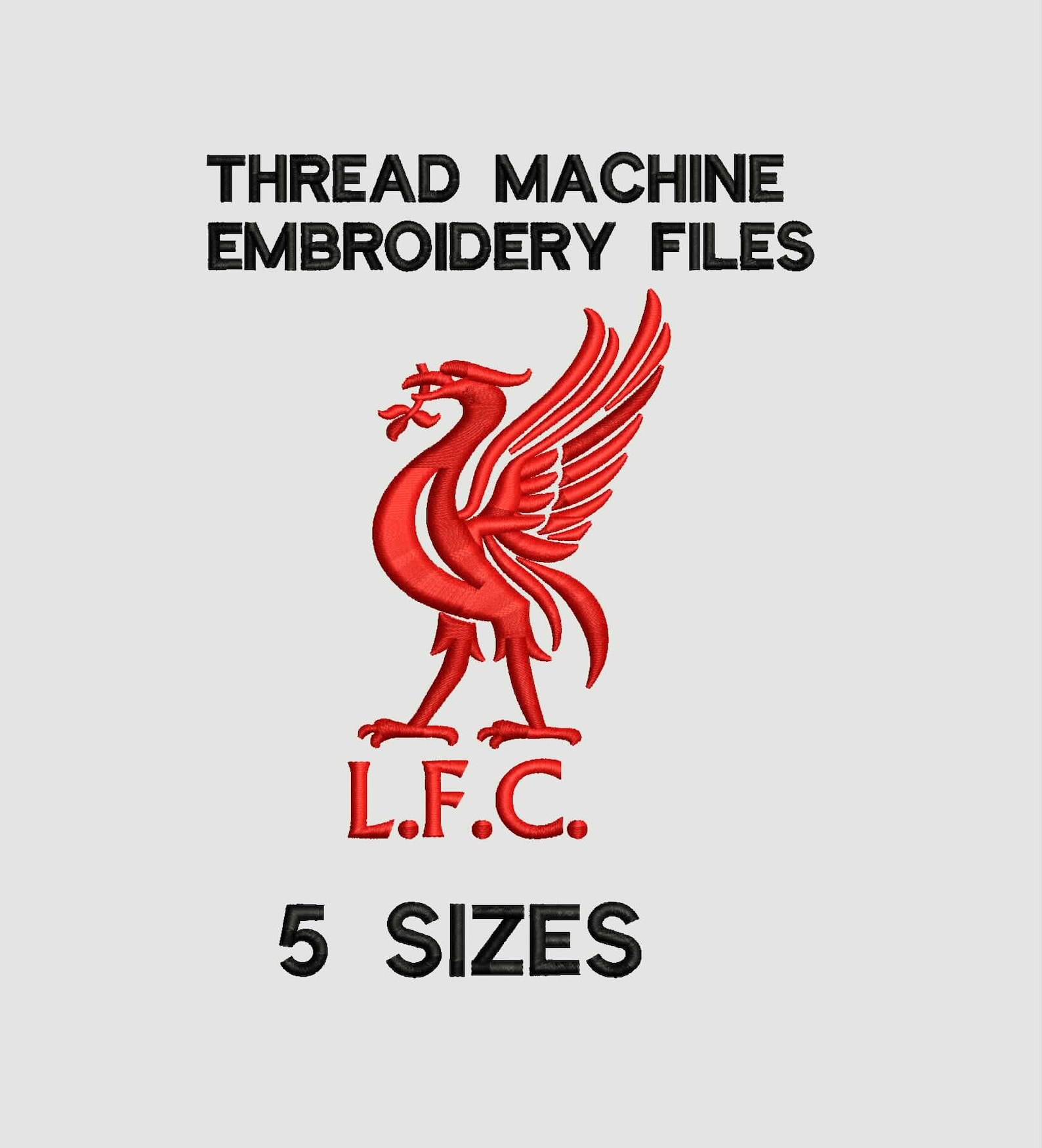 Liverpool FC Embroidery Design - LFC Thread Embroidery Pattern - 5 ...