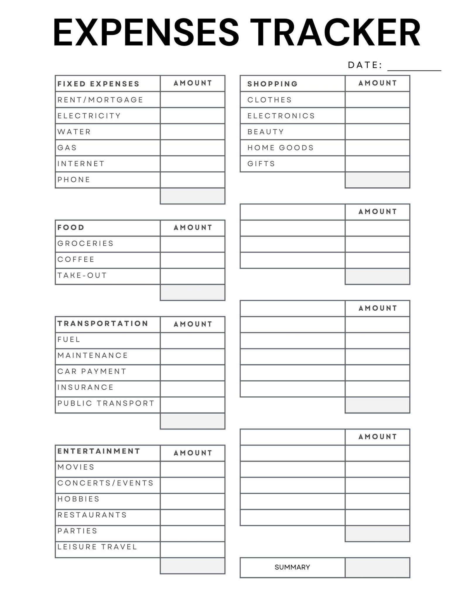 Expense Tracker | Tracker for Expenses | Instant Download | Printable ...